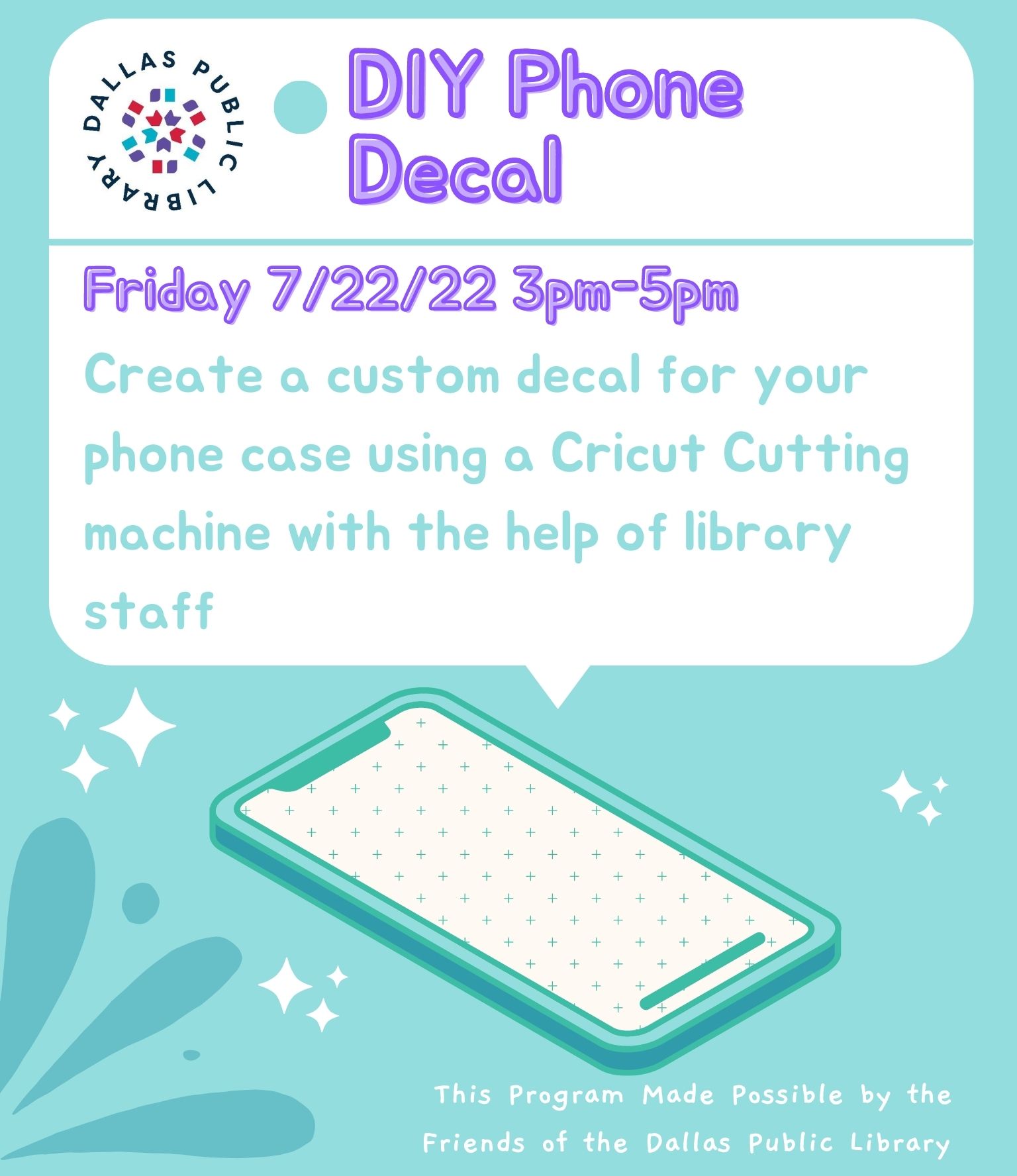 Phone Case Decals with the Cricut | Dallas Public Library