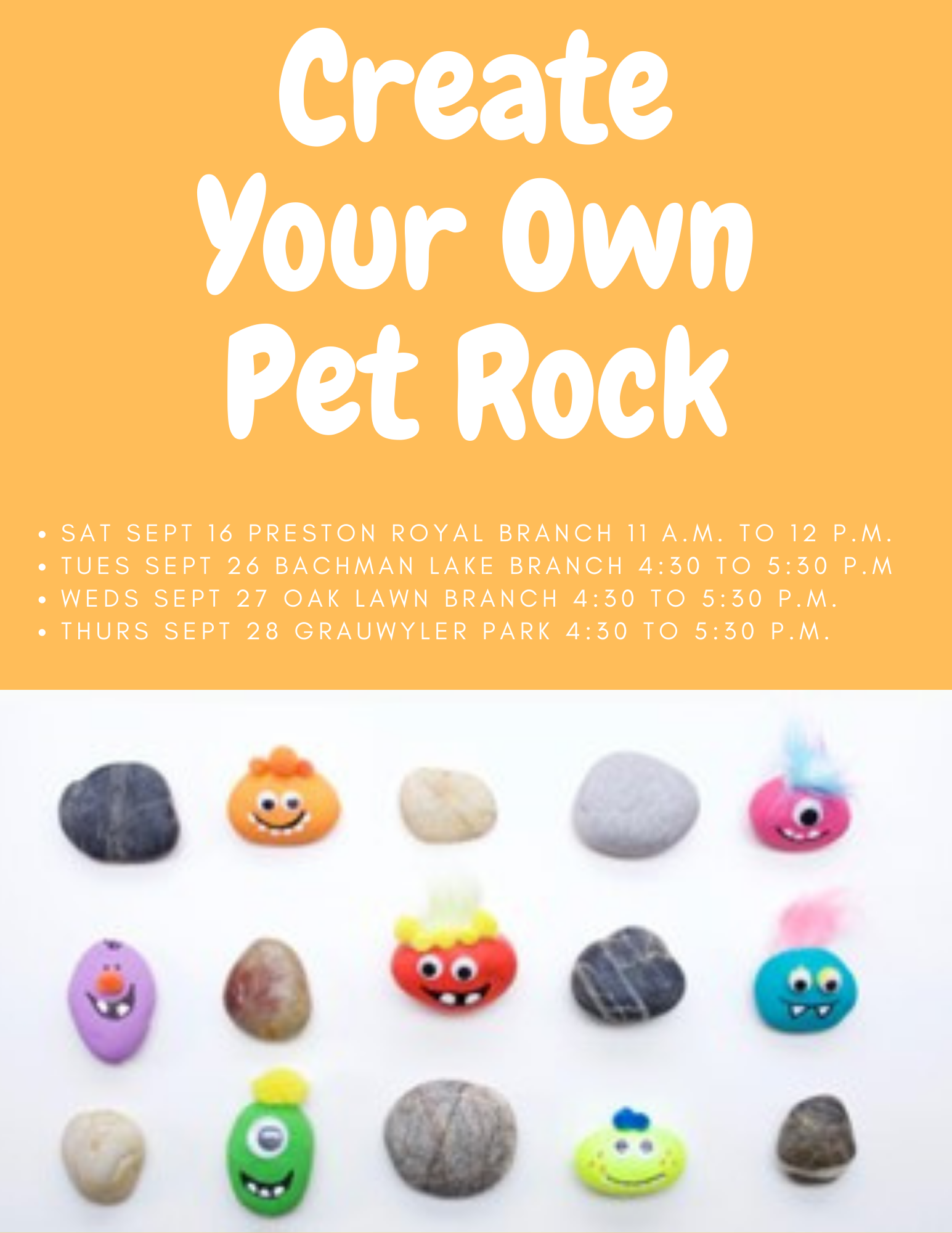 Create Your Own Pet Rock | Dallas Public Library
